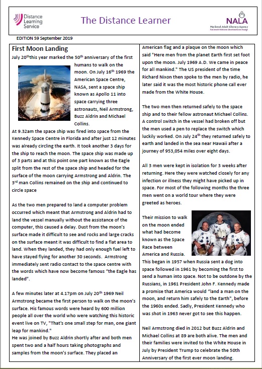 The Distance Learner – September 2021 worksheet (issue 79) - NALA