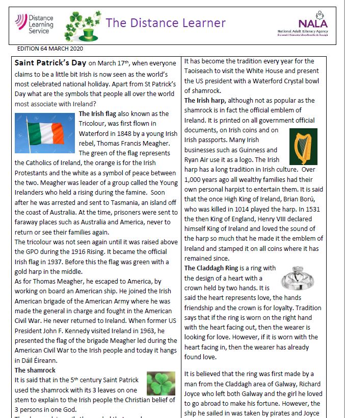 2018 Distance learner worksheets - NALA