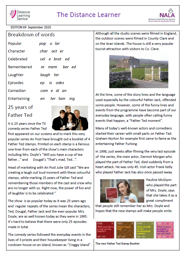 The Distance Learner – October 2021 worksheet (issue 80) - NALA