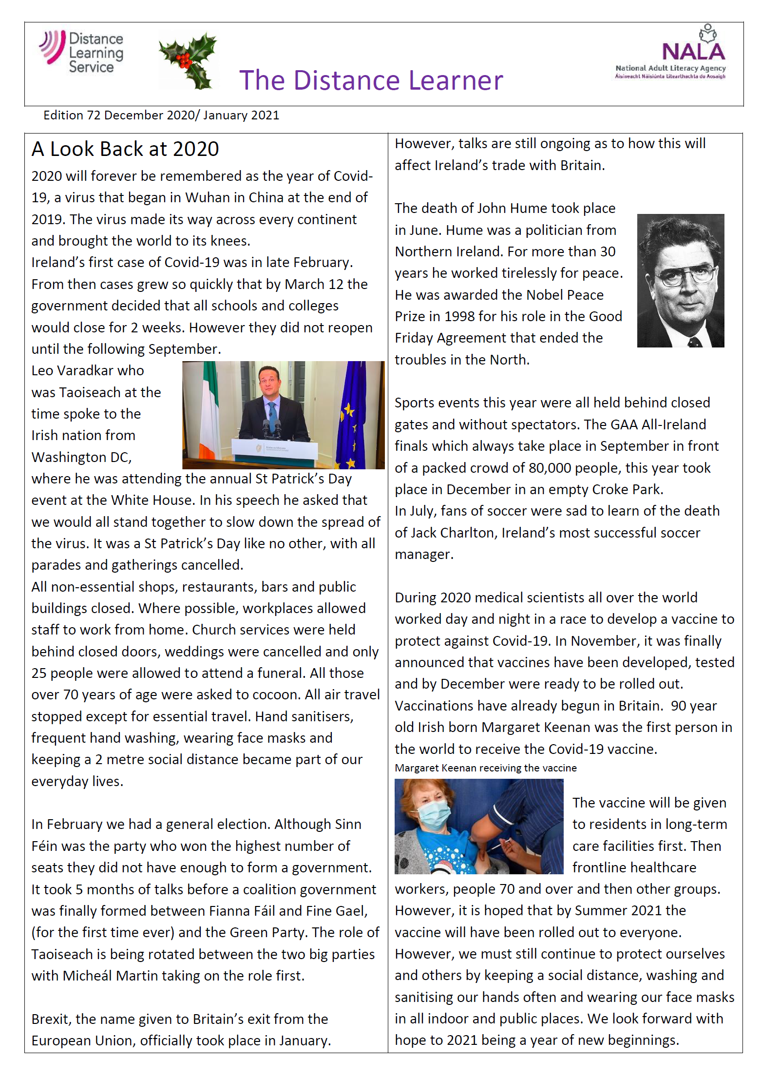 The Distance Learner - June 2020 worksheet (issue 67) - NALA