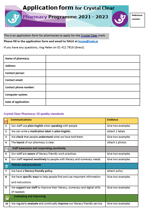 Crystal Clear Application Form 2021-2023 - NALA