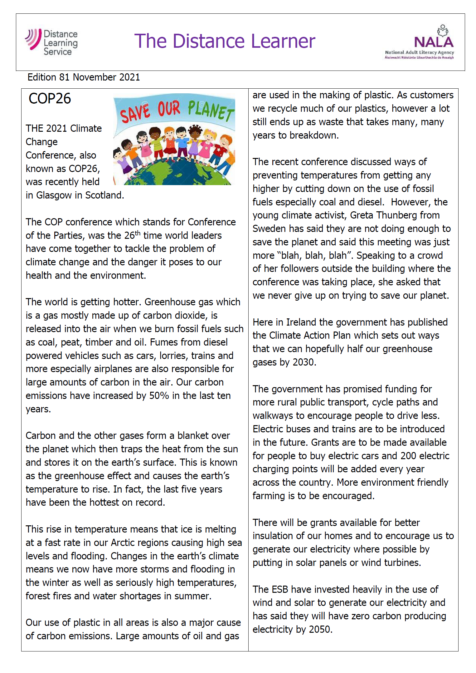 2018 Distance learner worksheets - NALA