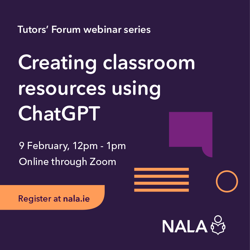 Webinar: Creating classroom resources using ChatGPT - NALA