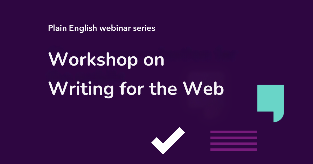 Workshop on writing for the web: Free NALA Plain English Webinar - NALA