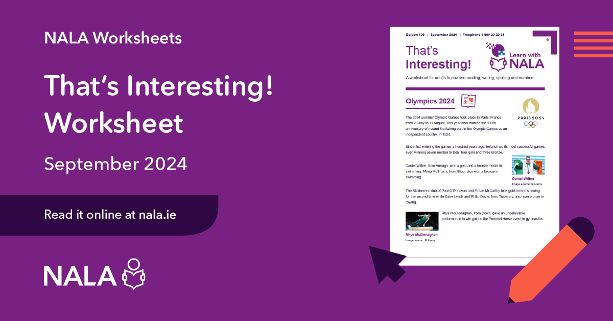 That’s Interesting! – September 2024 worksheet (Issue 109) - NALA