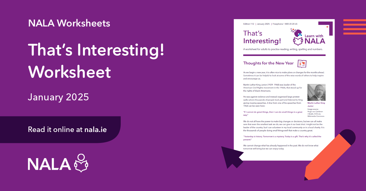 That’s Interesting! – January 2025 worksheet (Issue 112) - NALA
