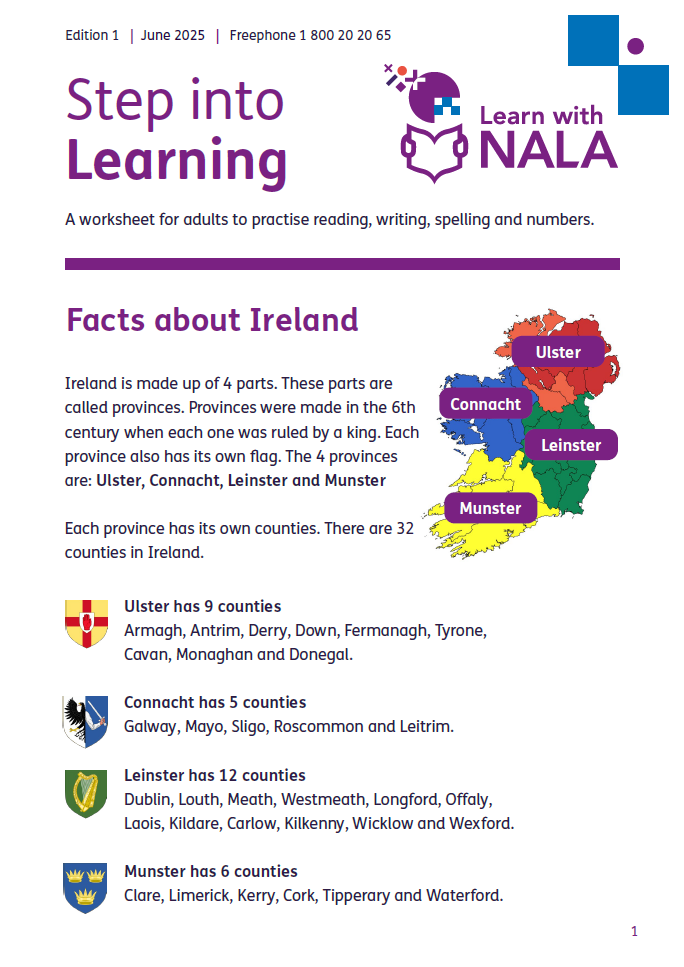 Step into Learning – June 2025 worksheet (Edition 1) - NALA