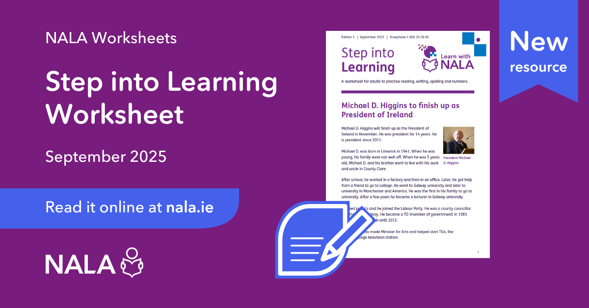 Step into Learning – September 2025 worksheet (Edition 3) - NALA